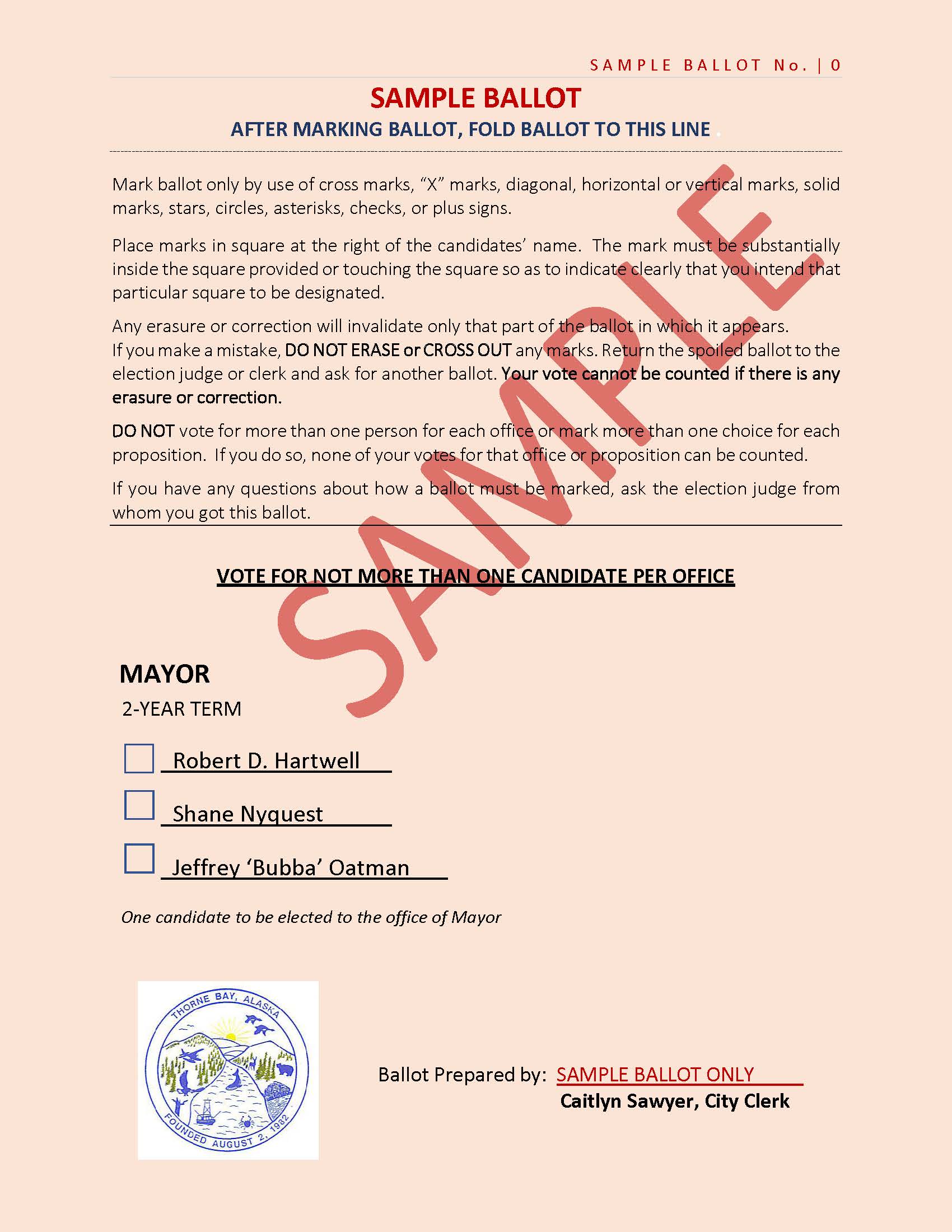 NOTICE OF MAYORAL ELECTION 2023